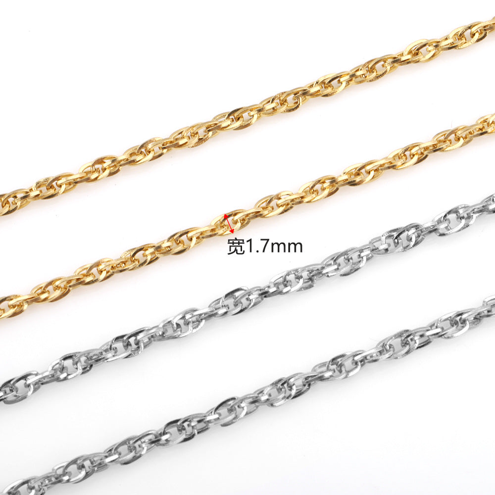 C1296 Twisted thread Chain in stainless steel for DIY – DIYkitsforu