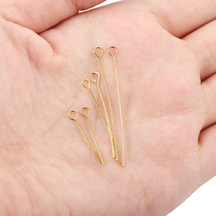 10 or 100pcs/pack 9 pins eye pin-Vacuum Plating Waterproof Stainless s ...